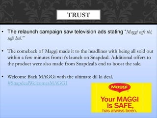 A case study on Maggi crisis | PPTX