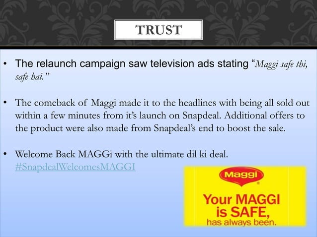 A case study on Maggi crisis | PPTX