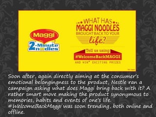 A case study on Maggi crisis | PPTX