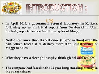 A case study on Maggi crisis | PPTX