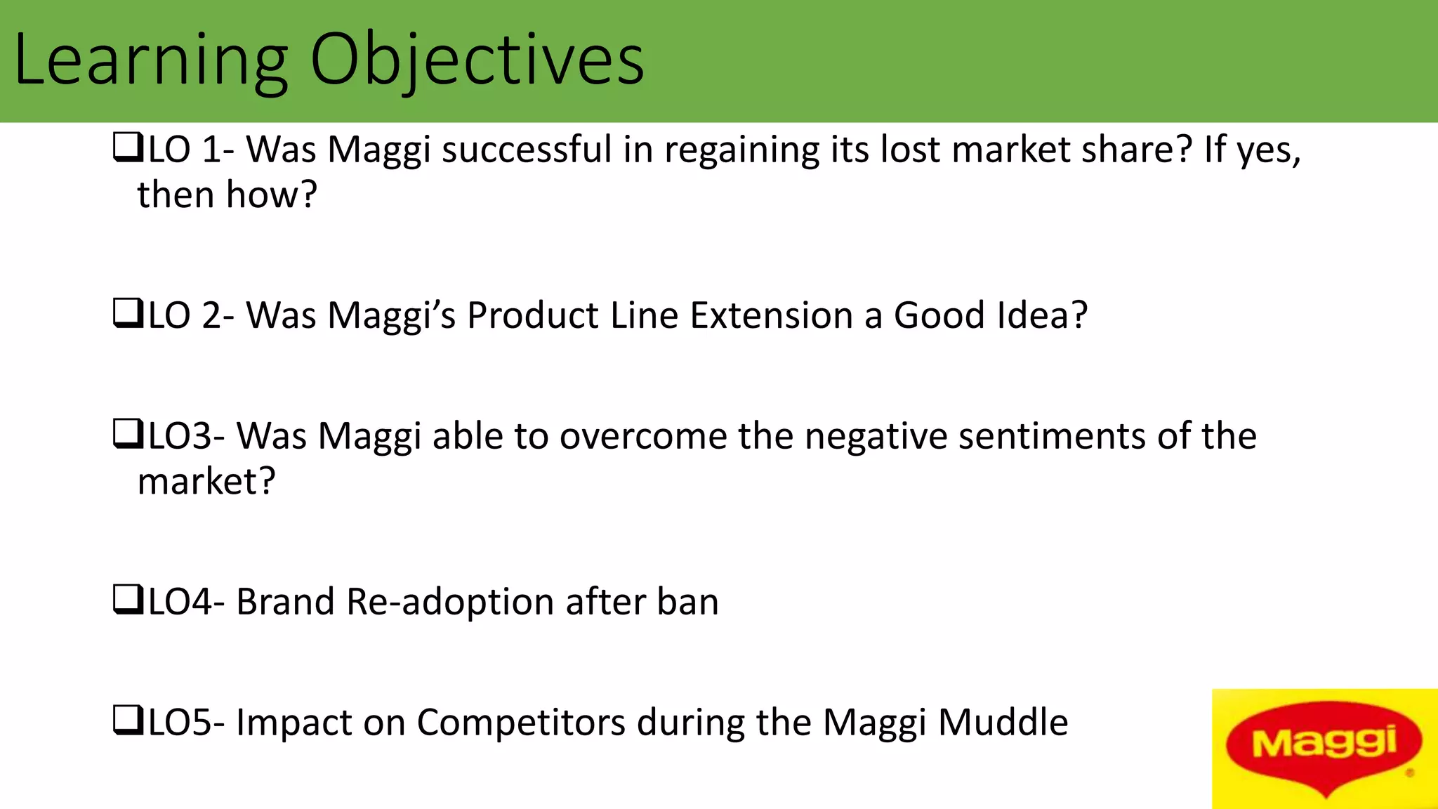 Maggi Ban Analysis | PPTX