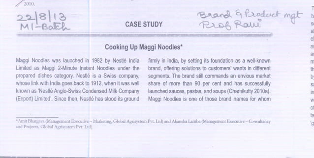 Maggi case study 1 | PPT