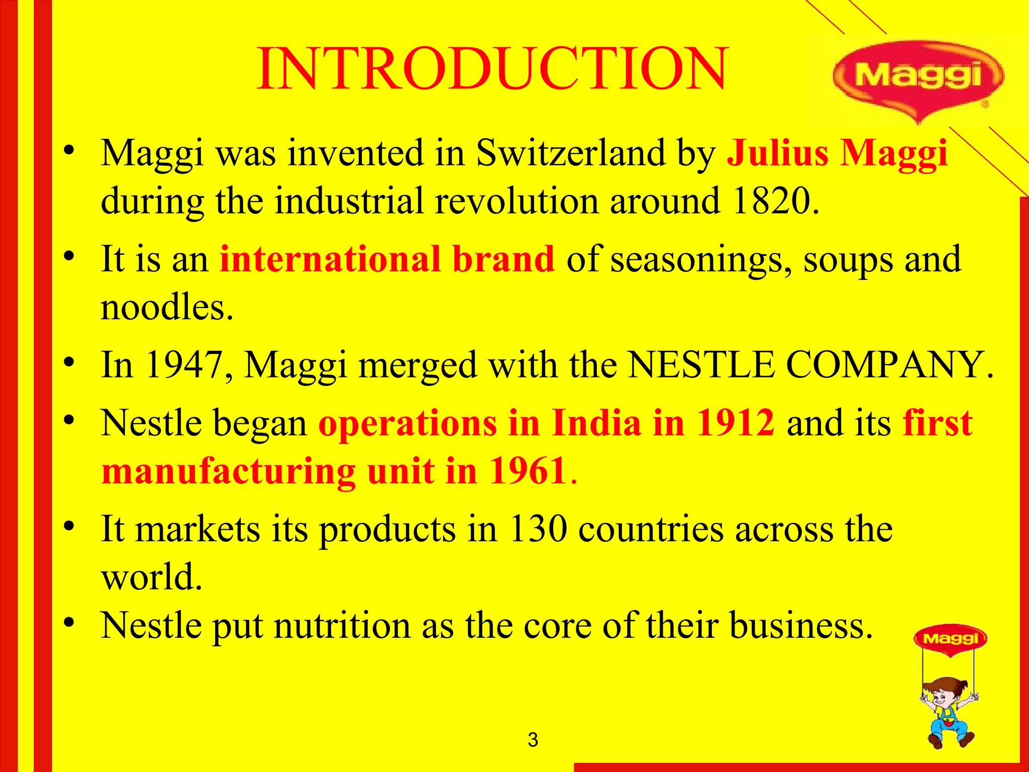 DOWNFALL OF AN ICONIC BRAND: THE MAGGI CRISIS IN INDIA | PPT