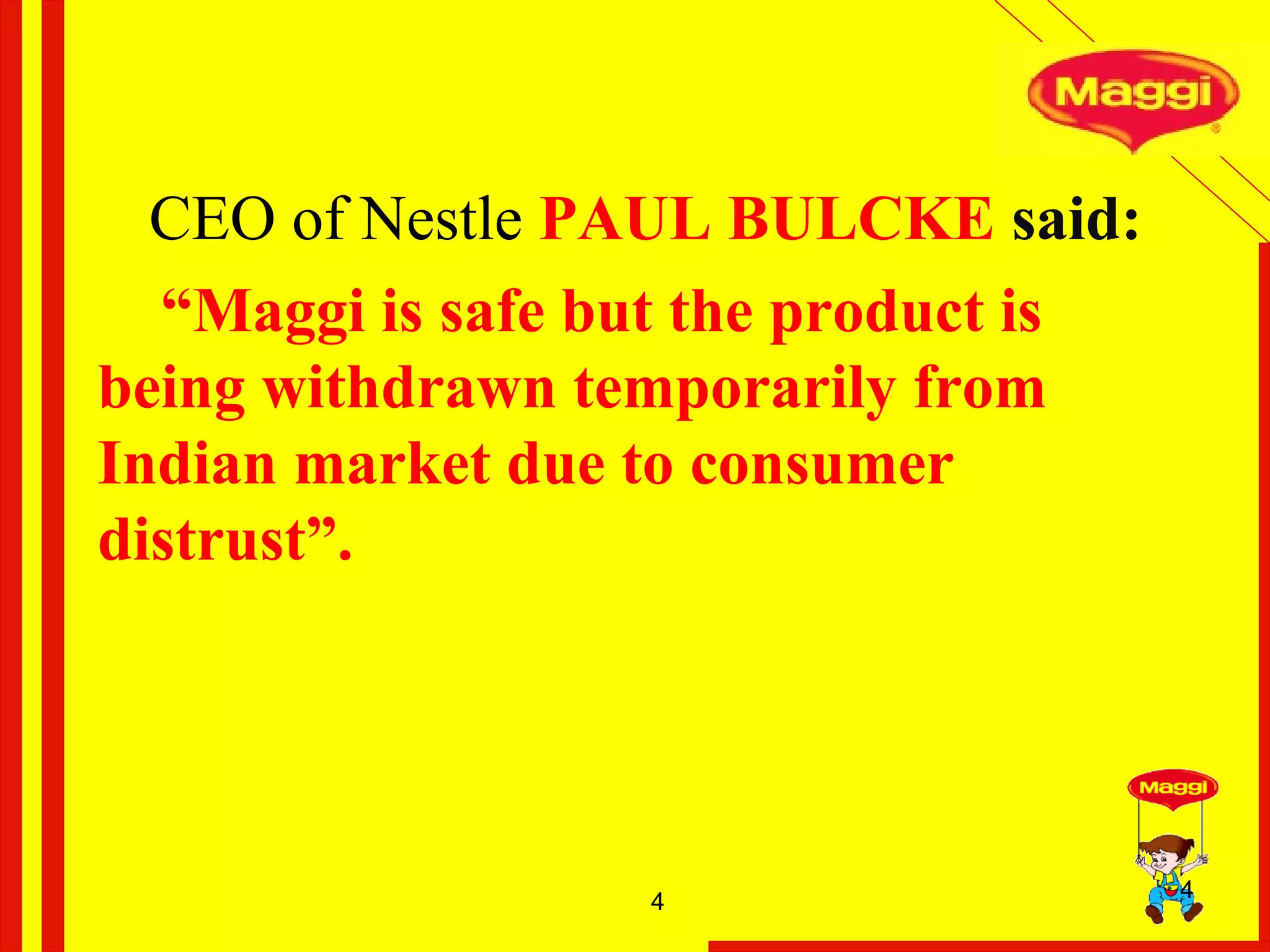 DOWNFALL OF AN ICONIC BRAND: THE MAGGI CRISIS IN INDIA | PPT