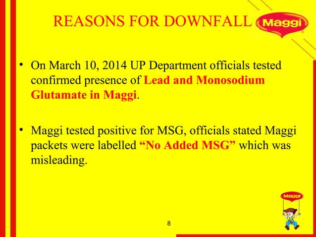 DOWNFALL OF AN ICONIC BRAND: THE MAGGI CRISIS IN INDIA | PPT | Recalls ...