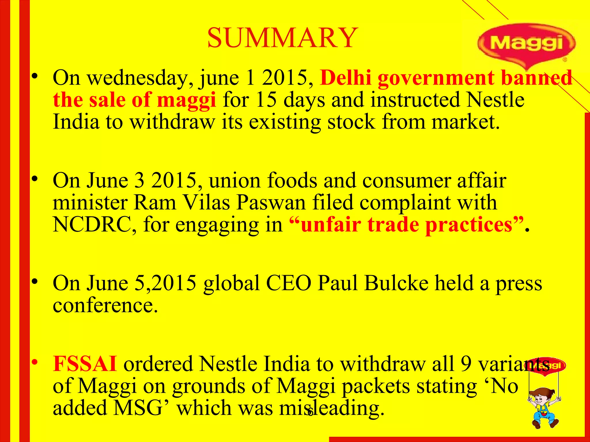 Downfall of NESTLE Maggi | PPT