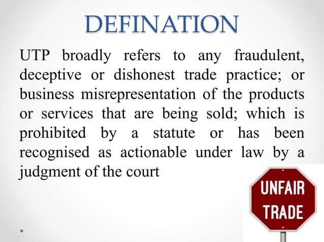 Unfair Trade Practices | PPTX | Commodities | Economy