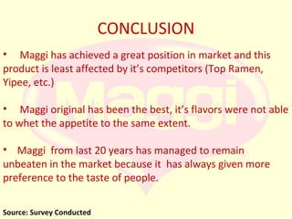Maggi noodles : ECONOMIC SURVEY | PPT