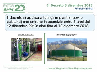 Filiera biogas - biometano . Maggioni | PPT
