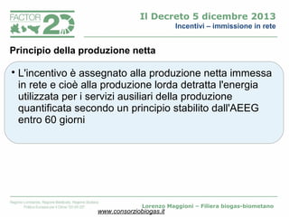 Filiera biogas - biometano . Maggioni | PPT