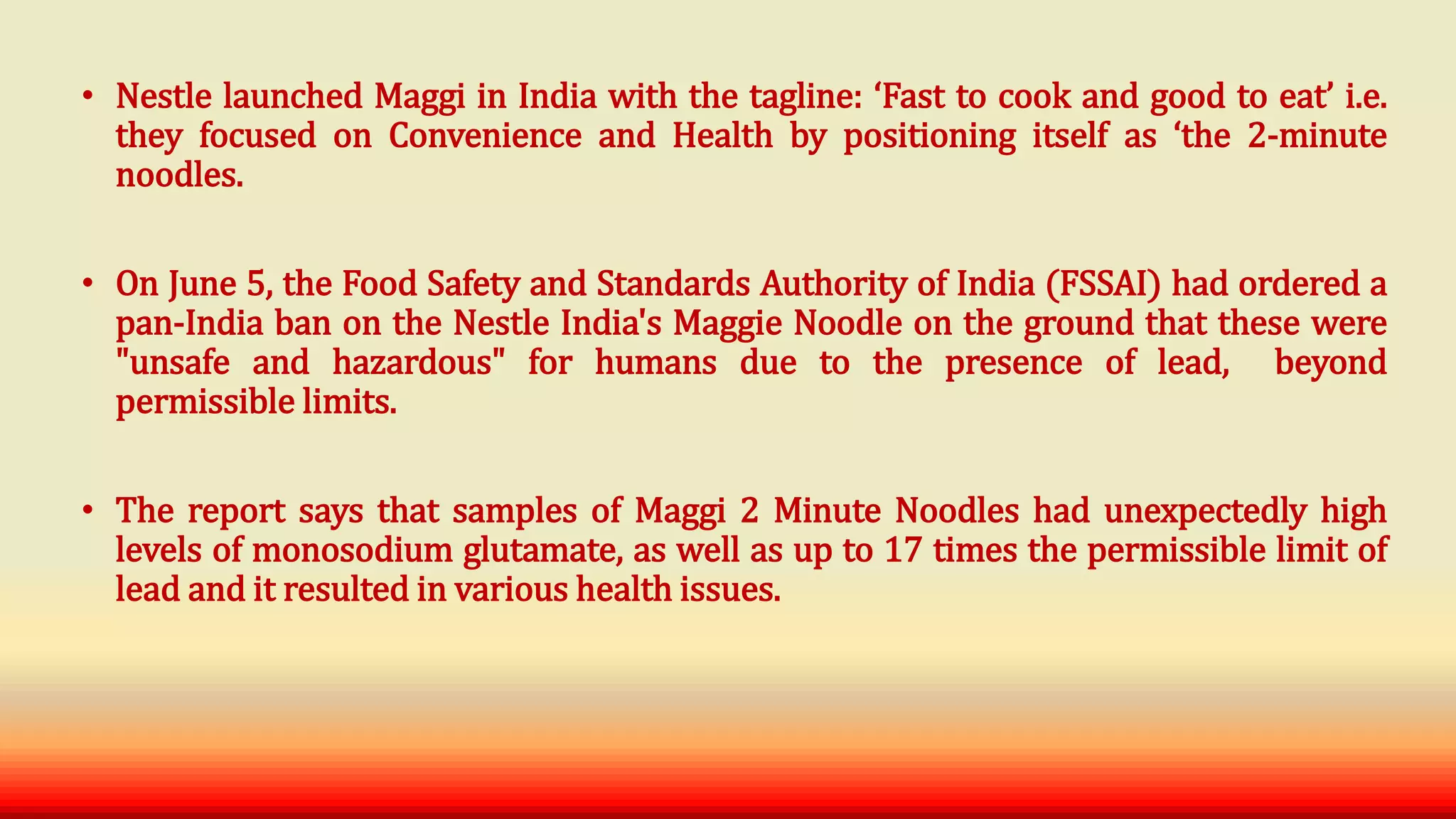 Maggi ppt | PPT