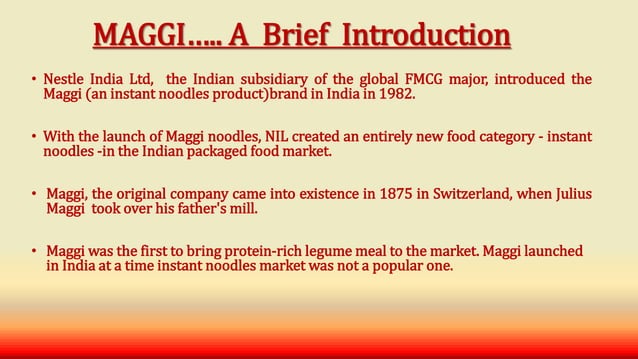 Maggi ppt | PPT