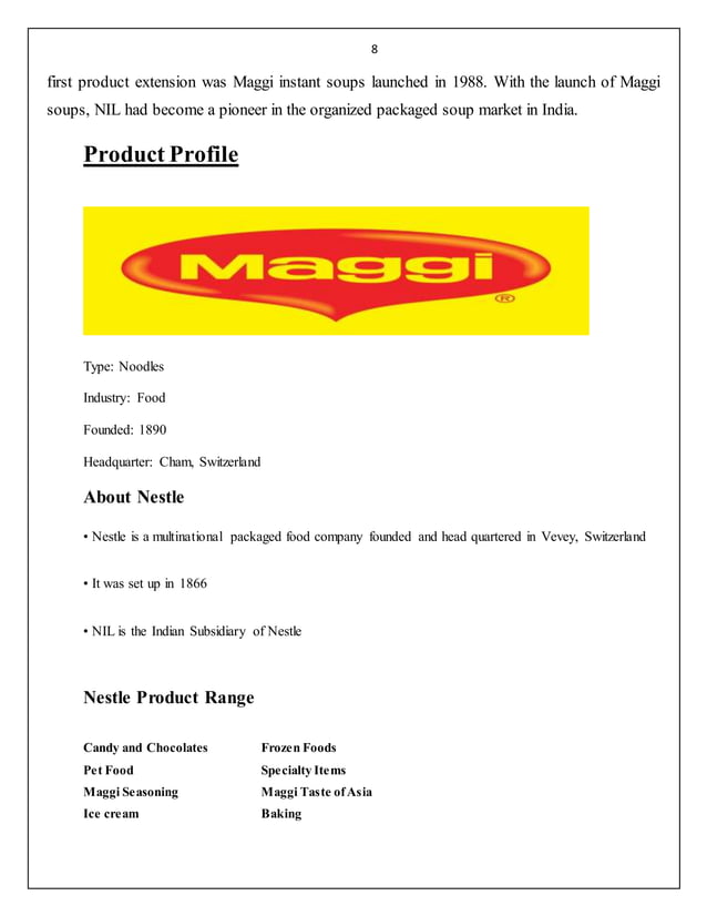 Maggi traning report (Akhil mankotia) | DOCX | Business | Business and Finance