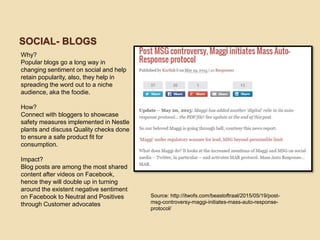 Maggi – why orm is important | PPTX | Social Networking | Internet