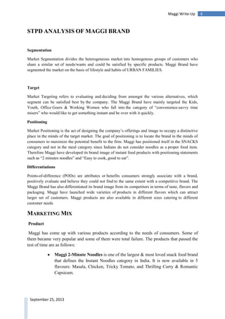 A write-up on maggi by AMITESH SINGH YADAV | DOCX