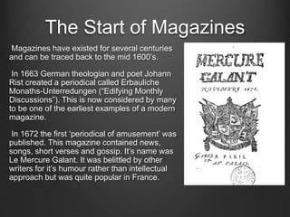 A Brief History of Magazines | PPTX