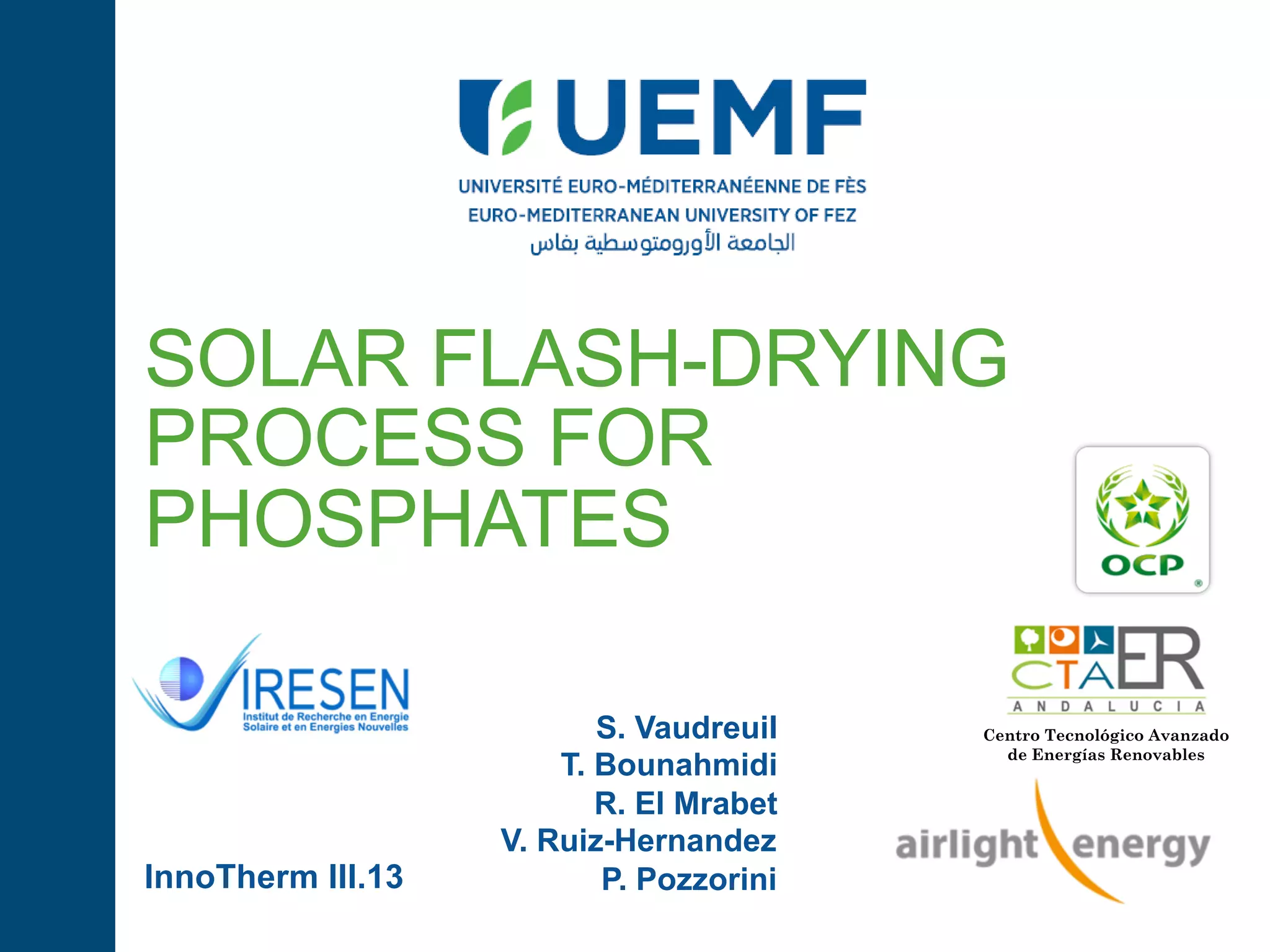 Maghrenov workshop-on-capacity-building-eu-mpcsolar-flash-drying ...
