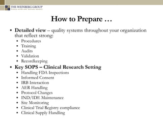 FDA Inspections: Handling the Consequences. Dealing with the aftermath ...