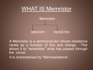 Magic memristor aided logic | PPTX | Chemistry | Science