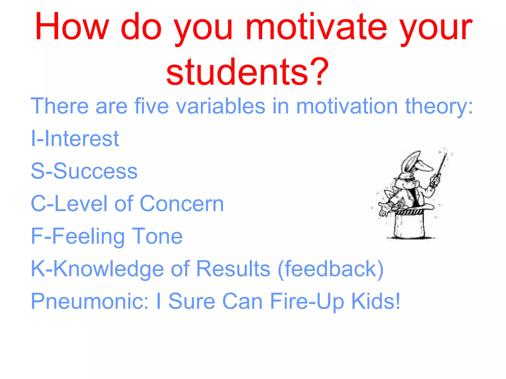 Magic Of Motivating Students | PPT