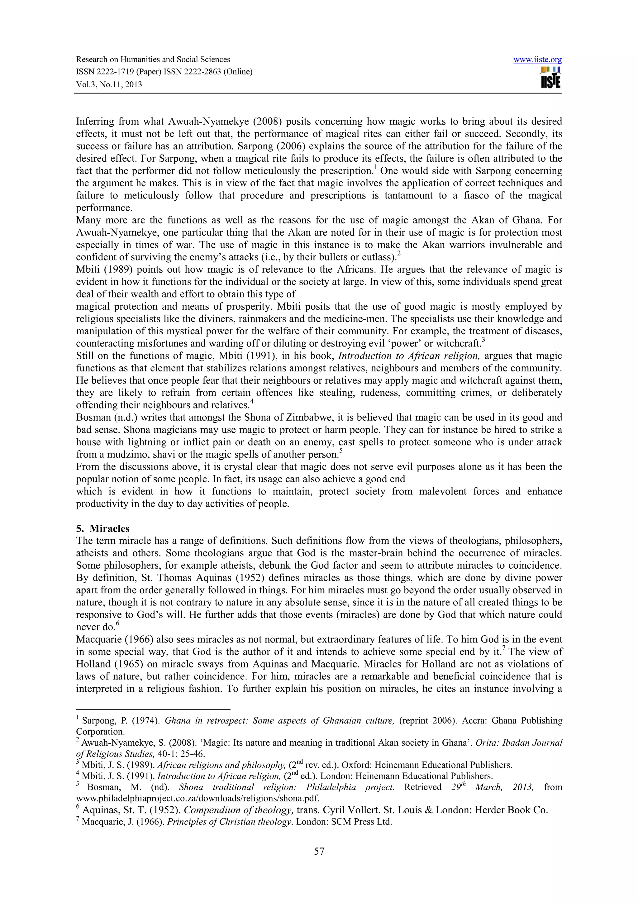 Magic and miracles in ghana a critical examination | PDF