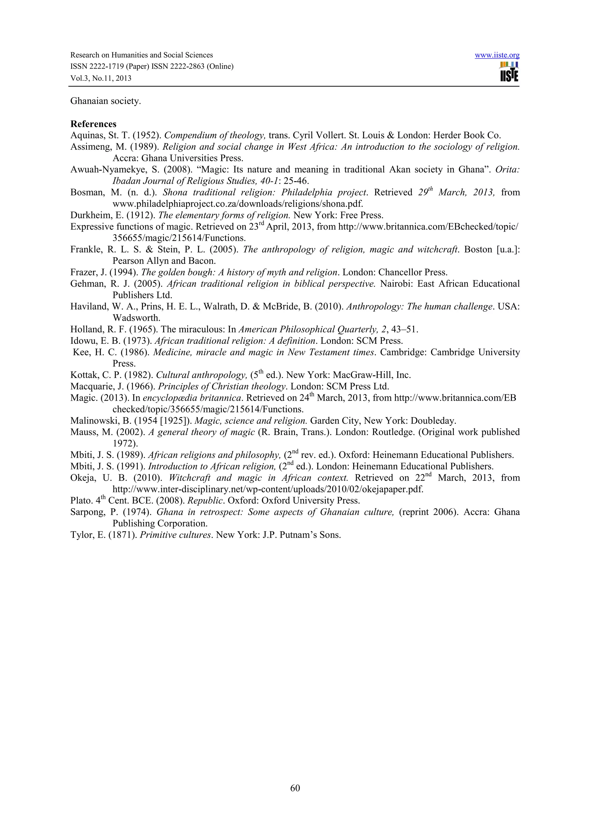 Magic and miracles in ghana a critical examination | PDF