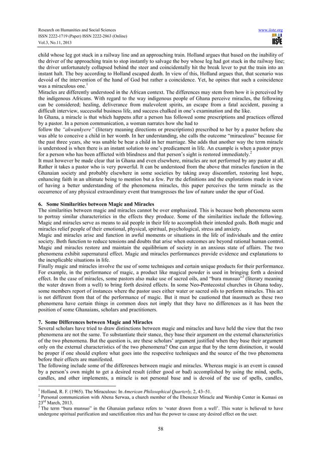 Magic and miracles in ghana a critical examination | PDF | Magic and ...