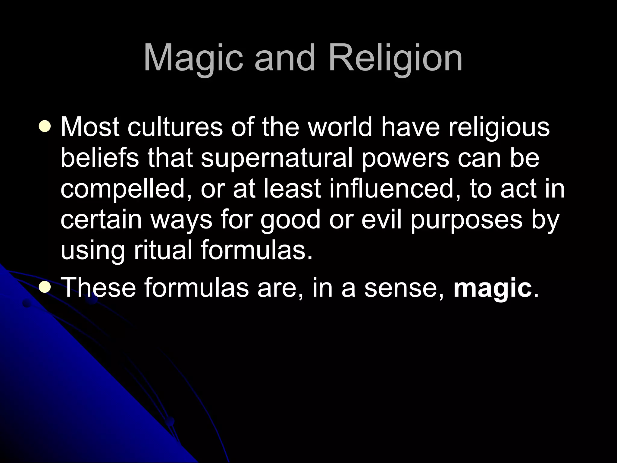 Magic and religion lecture | PPT