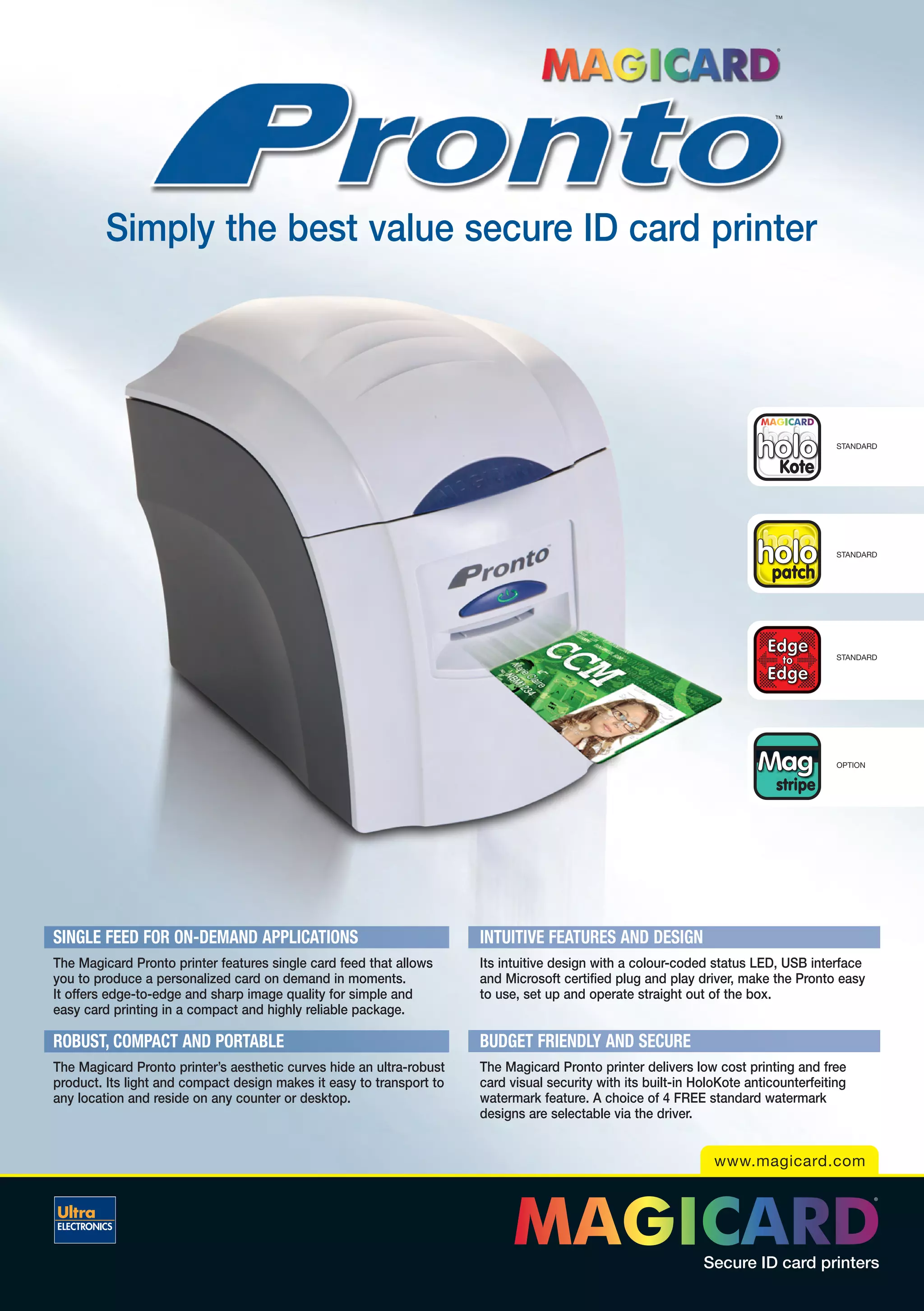 Magicard pronto | PDF | Computer Peripherals | Computing