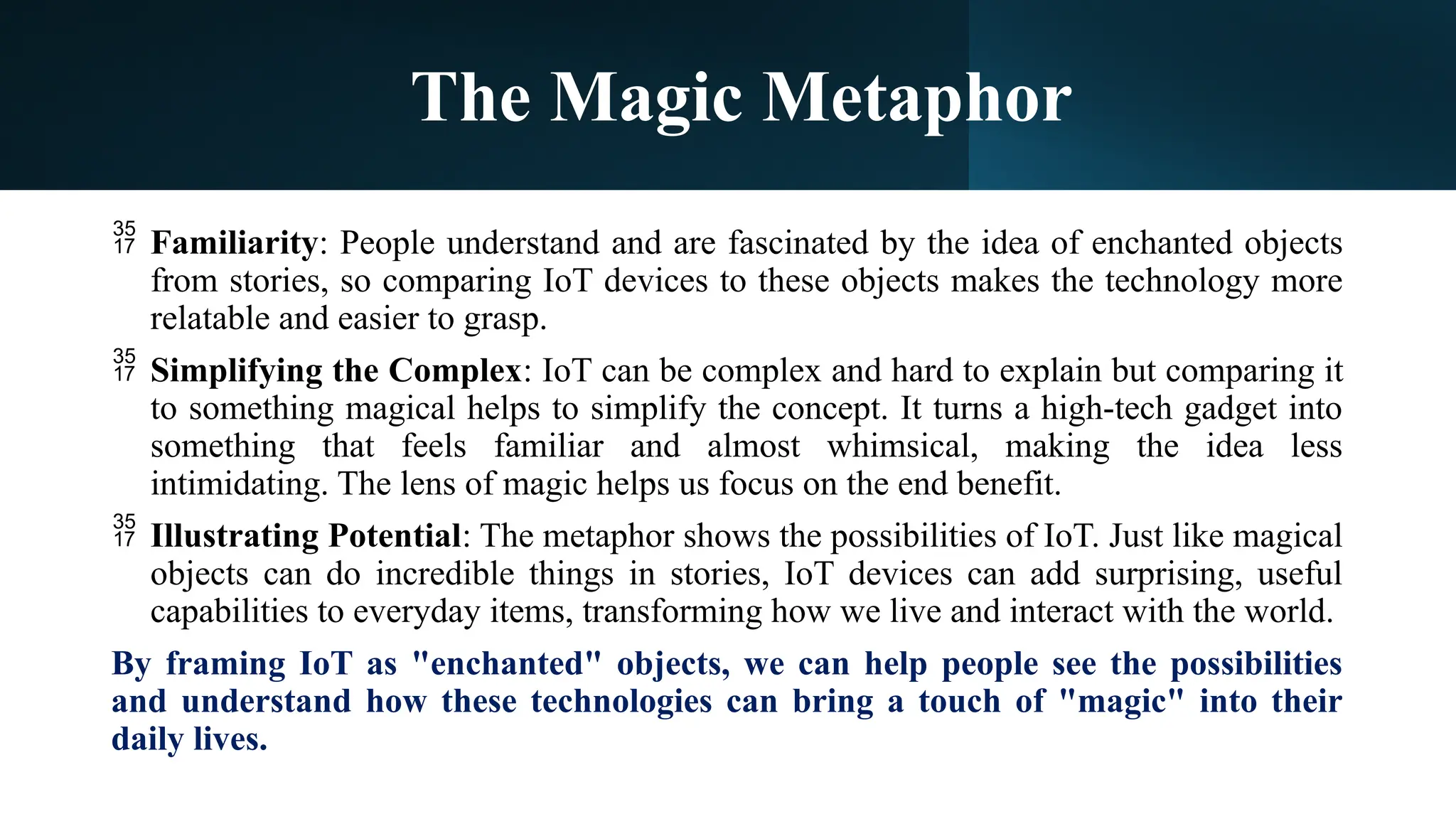 Magic as metaphor in Internet of Things. | PPTX