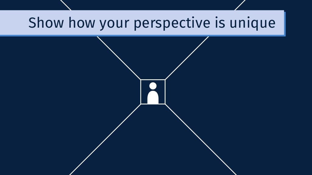 Show how your perspective is