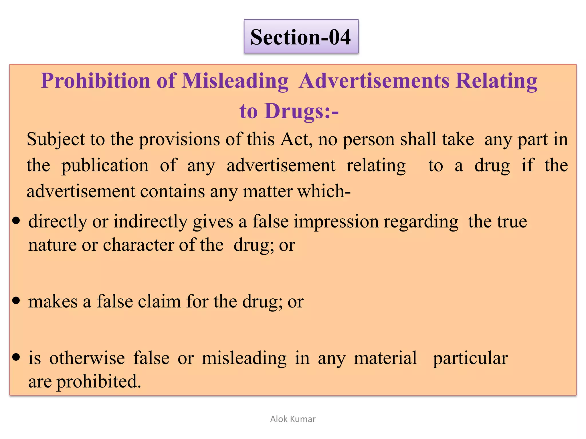 Prohibited Advertisements under the Drug & Magic remedies Act 1954 | PDF
