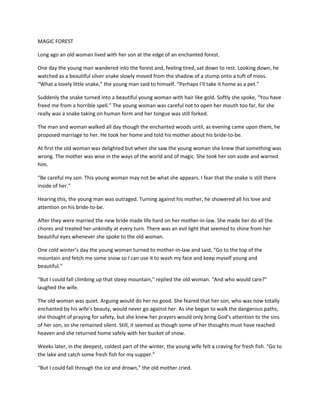 Magic Forest - Prose | DOC