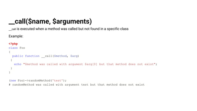 Magic function in PHP | PPT