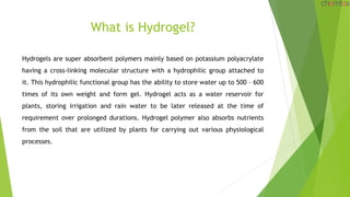 Alsta Hydrogel: A Magic Gel for Farmers | PPTX