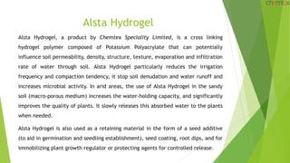 Alsta Hydrogel: A Magic Gel for Farmers | PPT