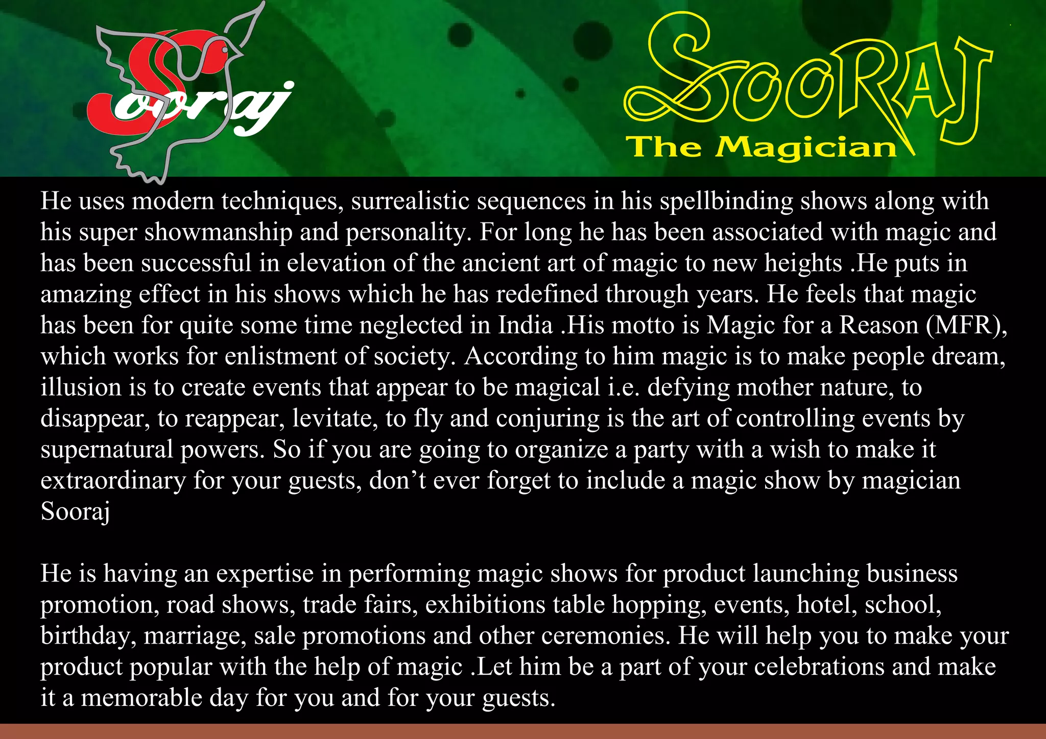 Magician sooraj | PPT