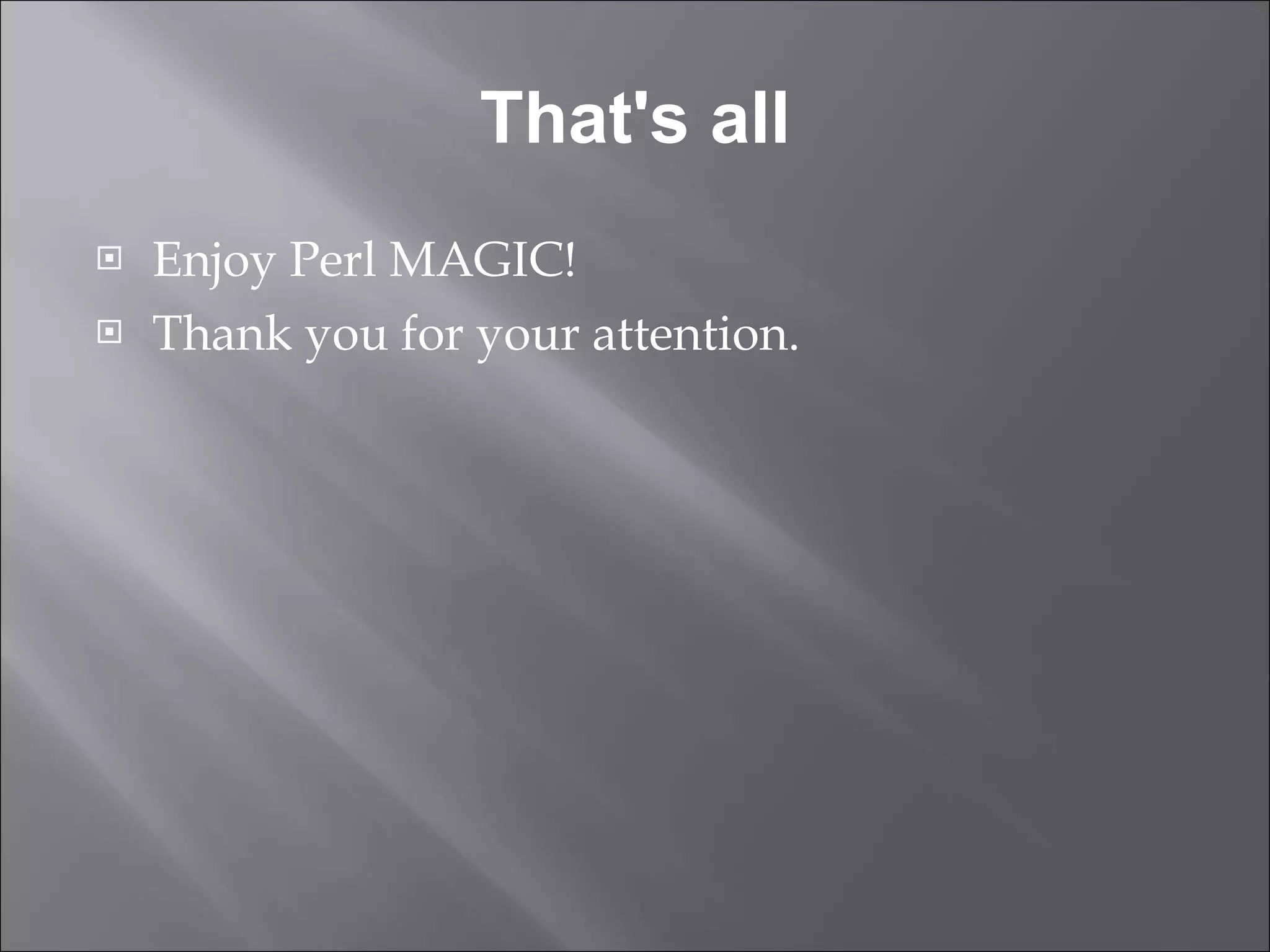 Introduction to Perl MAGIC | PPT