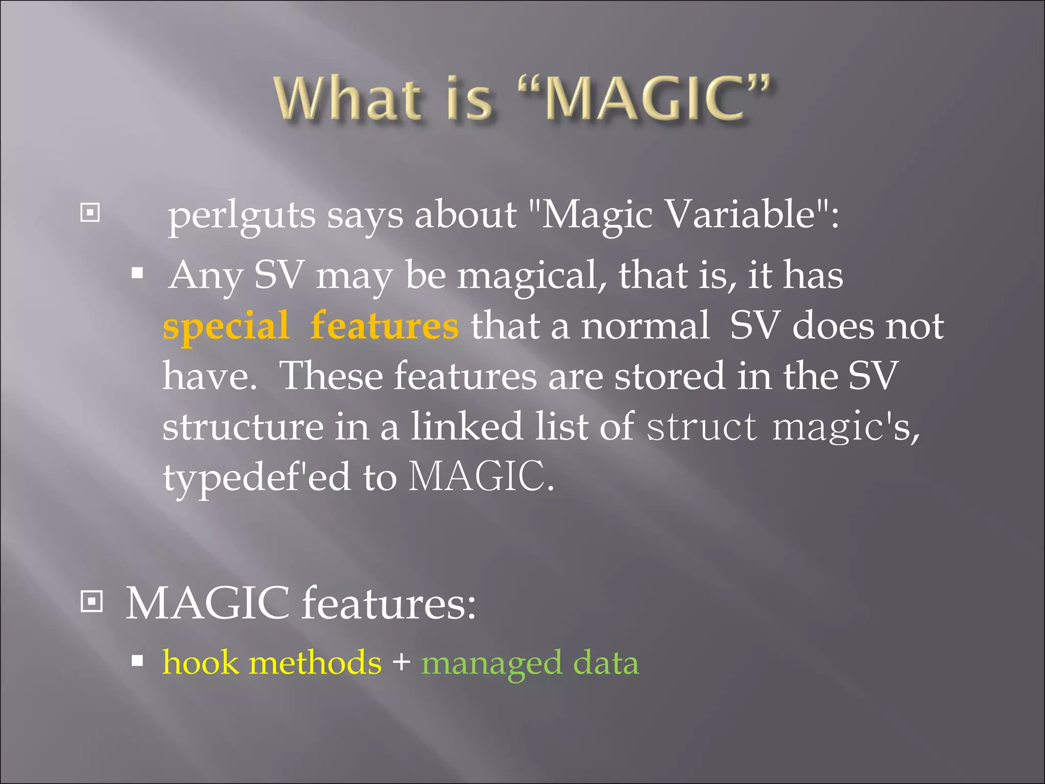Introduction to Perl MAGIC | PPT
