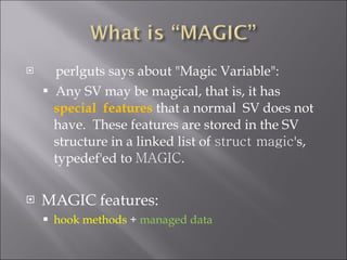 Introduction to Perl MAGIC | PPT