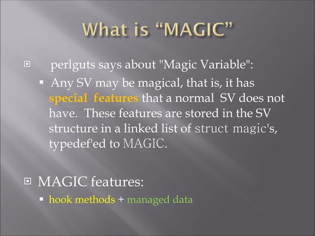 Introduction to Perl MAGIC | PPT