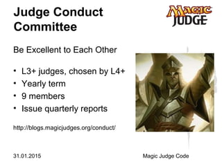 Magic judge conduct | PPT