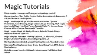 Magic Leap Developers Presentation by Cliff Baldridge 2018 | PPT