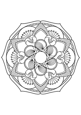 Magic Mandalas - Printable Coloring Pages for Adults | PDF