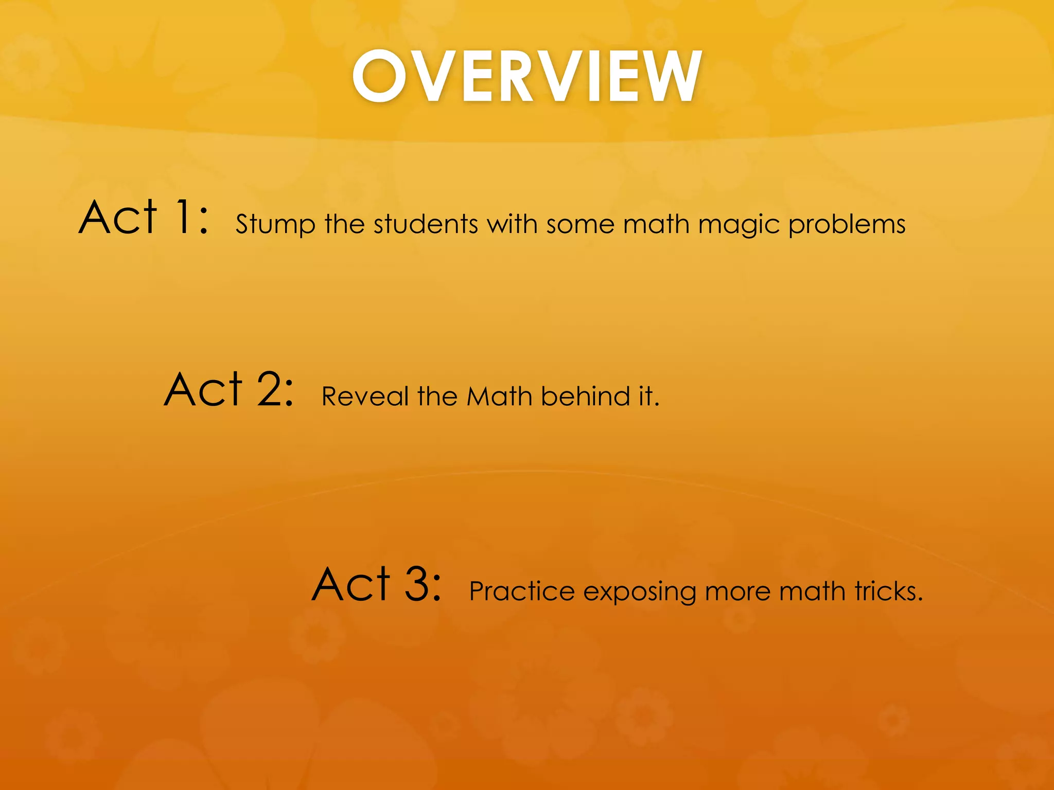 Magic mathlesson | PPT