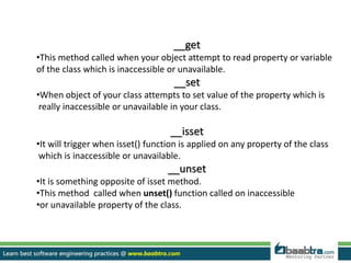 Magic methods in php | PPT