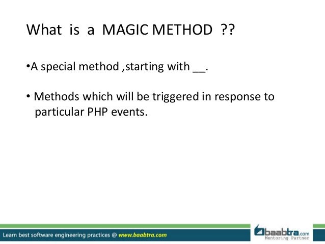 Magic Methods In Php 