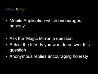 Magic mirror functionalprototype | PPT
