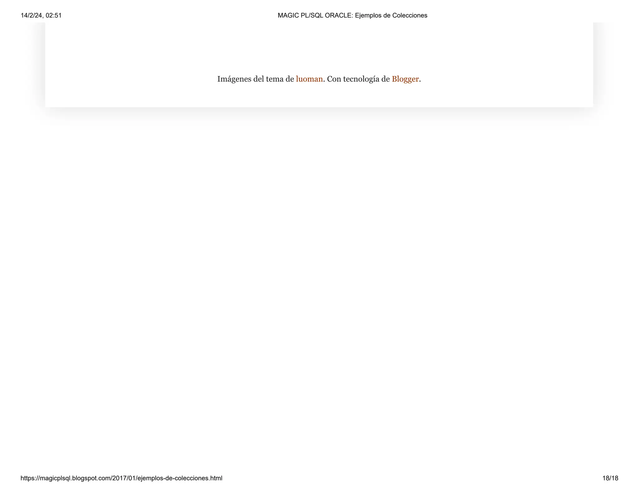 MAGIC PL_SQL ORACLE_ Ejemplos de Colecciones.pdf