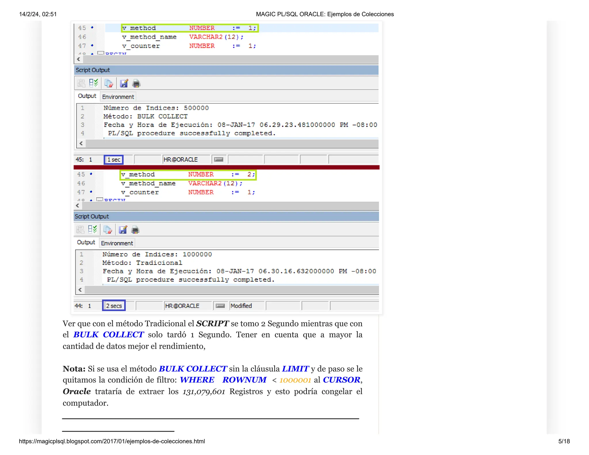 MAGIC PL_SQL ORACLE_ Ejemplos de Colecciones.pdf